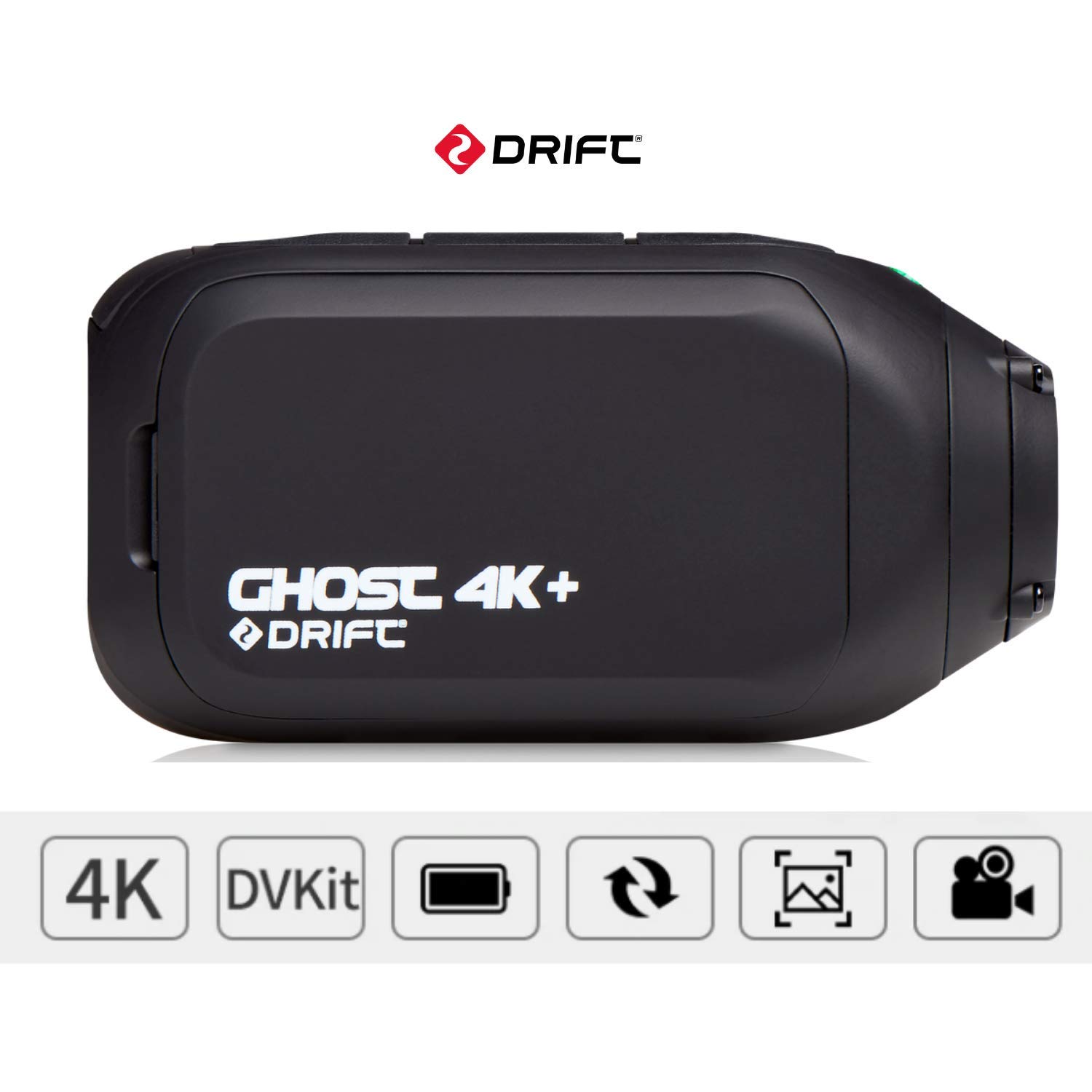 Drift Ghost 4K+ Motorcycle Action Camera Including External Microphone - DVR Mode - Clone Mode - Video Tagging - WiFi