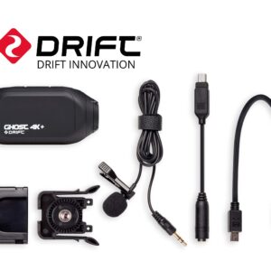 Drift Ghost 4K+ Motorcycle Action Camera Including External Microphone - DVR Mode - Clone Mode - Video Tagging - WiFi