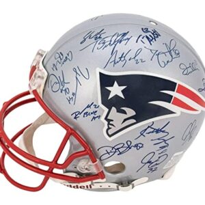 2004 New England Patriots Super Bowl Champs Team Signed Helmet Tom Brady Steiner - Autographed NFL Helmets