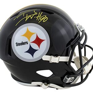 Steelers T.J. Watt Signed Full Size Speed Rep Helmet JSA Witness - Autographed NFL Helmets