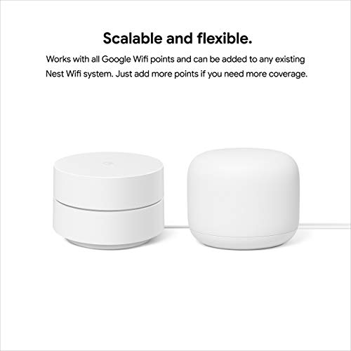 Google Wifi - AC1200 - Mesh WiFi System - Wifi Router - 1500 Sq Ft Coverage - 1 pack