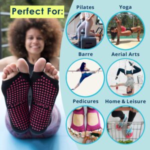 Tucketts Allegro Toeless Non-Slip Grip Socks - Anti Skid Yoga, Barre, Pilates, Home & Leisure, Pedicure - S/M - 1 pair Nude 3