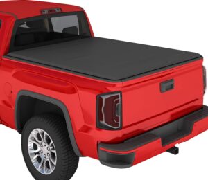 kscpro soft tri fold soft folding truck bed tonneau cover fits for 2019-2023 ford ranger 5ft new body style