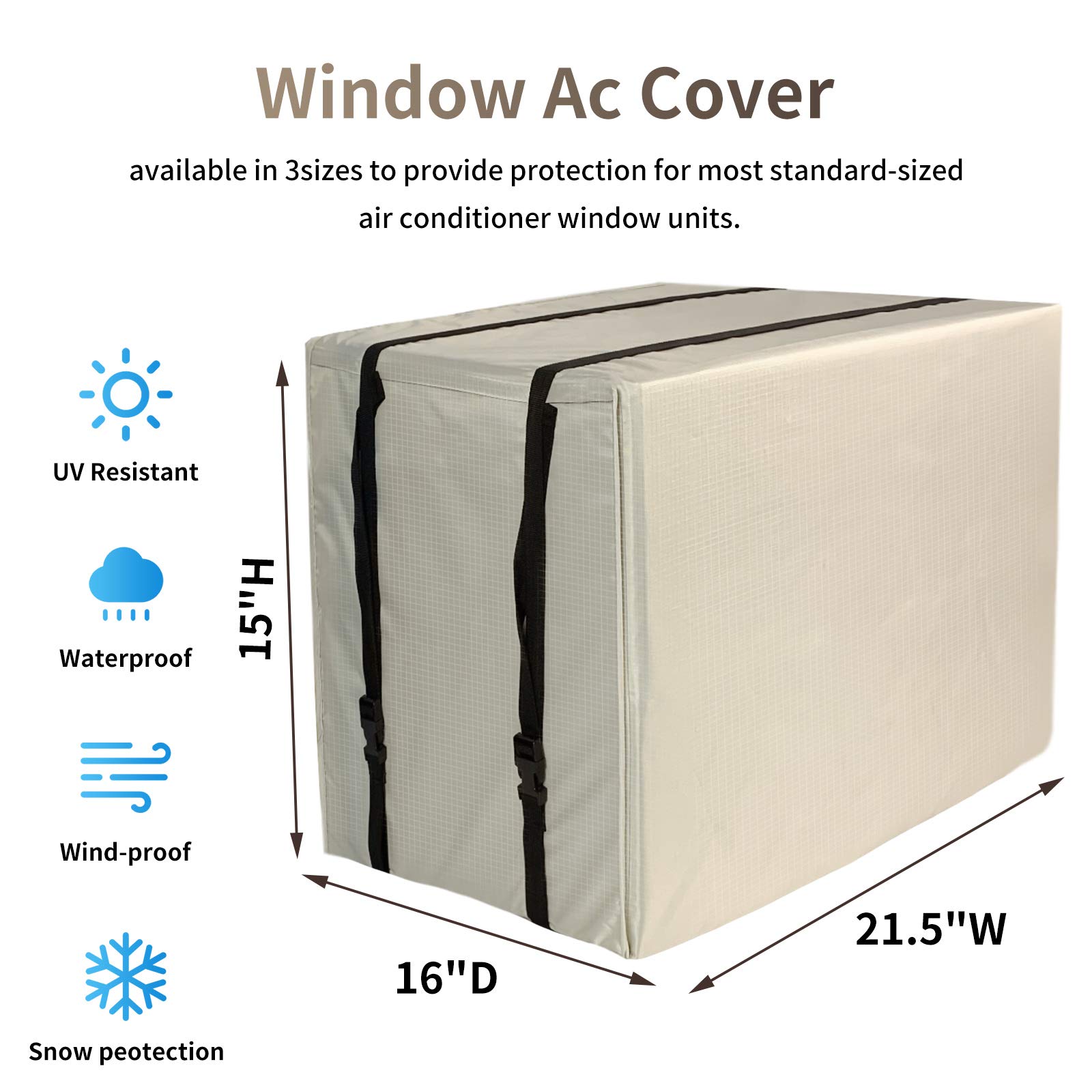 Window Air Conditioner Cover S 21"W x 16"D x 15"H