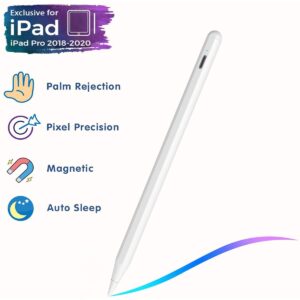 Stylus Pencil for iPad 9th & 10th Generation, Active Pen with Palm Rejection Compatible with 2018-2022 Apple iPad 10th 9th 8th Gen/iPad Pro 11 & 12.9 inches/iPad Air 5th Gen (White)