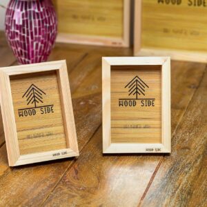 Wooden Picture Frames 8x10 with Real Glass - Set of 2 - Eco Unfinished Wood - Thick Borders and Natural Wood Color for Wall Hanging and Desktop Photo Frame