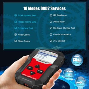 KONNWEI KW360 Full System OBD2 Diagnostic Scanner for Mercedes Benz Code Reader Automotive Check Engine Light EPB ABS SRS OBDII Scan Tool Oil Throttle Position Adaption Brake Pad Reset Tool