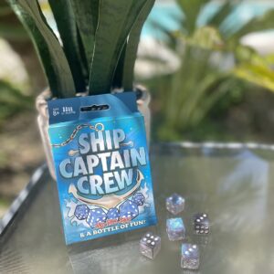 Ship Captain Crew Dice Game, Great for Party Favors, Family Games, Stocking Stuffer, Travel Games, and Camping Games, Dice Games for Adults, Fun Games for Family Game Night