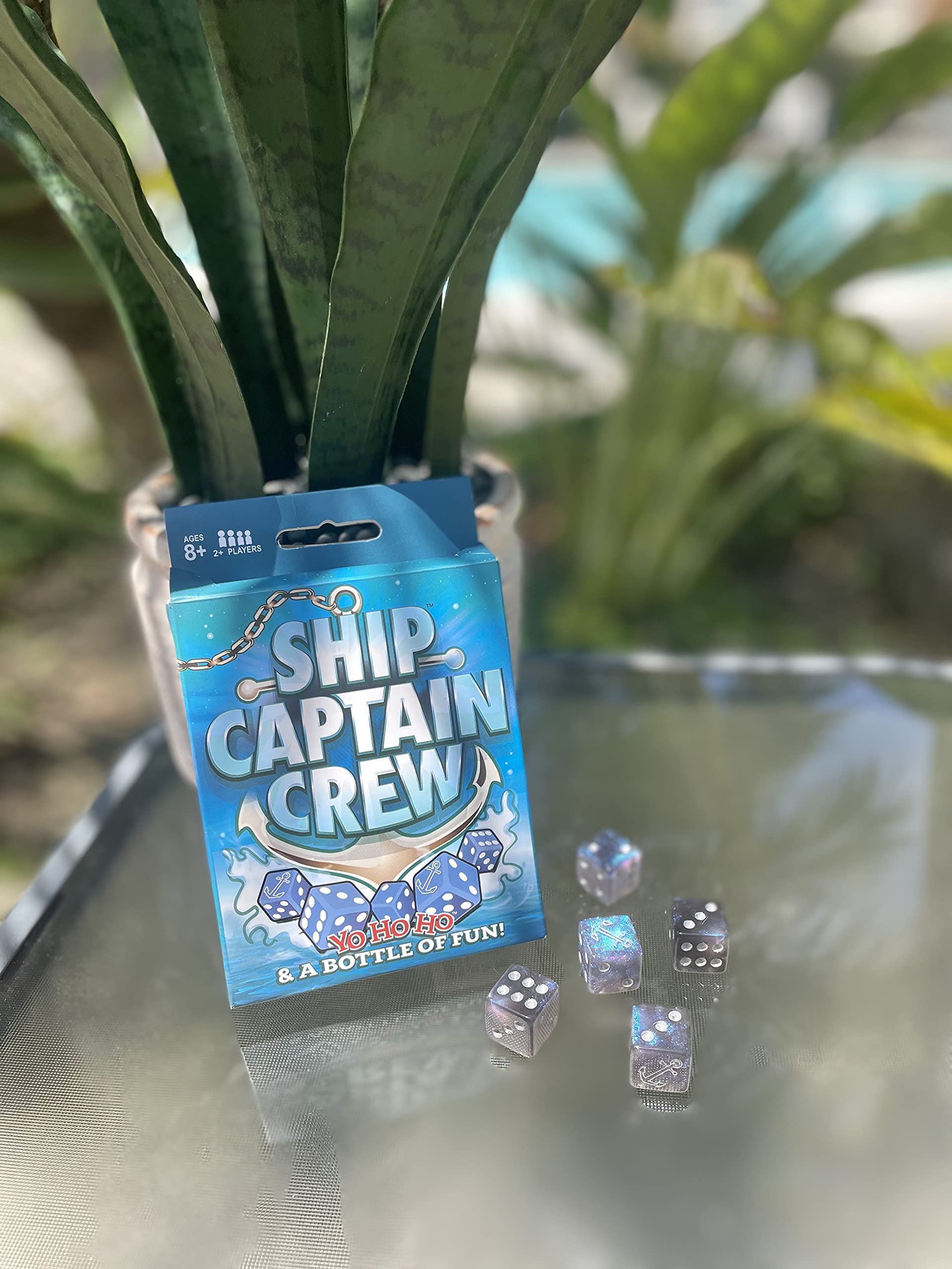 Ship Captain Crew Dice Game, Great for Party Favors, Family Games, Stocking Stuffer, Travel Games, and Camping Games, Dice Games for Adults, Fun Games for Family Game Night