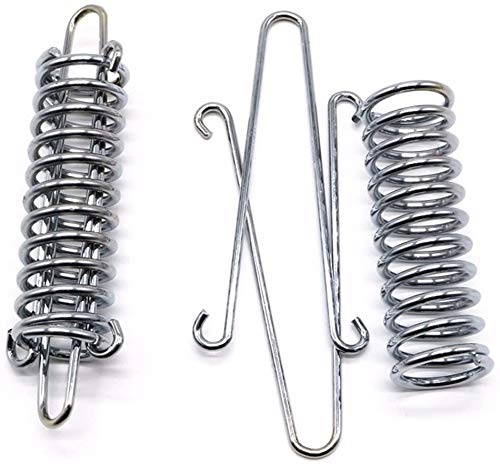 HL 4Pcs Tent Spring Buckle,Heavy Duty Stainless Steel Awning Rope Tensioner, Tarps, Tents, Wire Racks Accessories