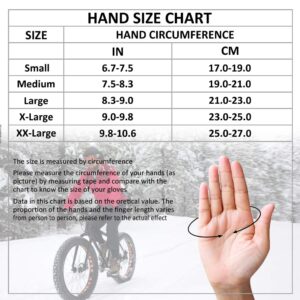 FIDESTE -40℉ Waterproof Winter Thermal Gloves - 3M Thinsulate Windproof Touch Screen Warm Gloves - for Driving Motorcycle,Cycling,Running,Outdoor Sports - for Women and Men - Black (S)