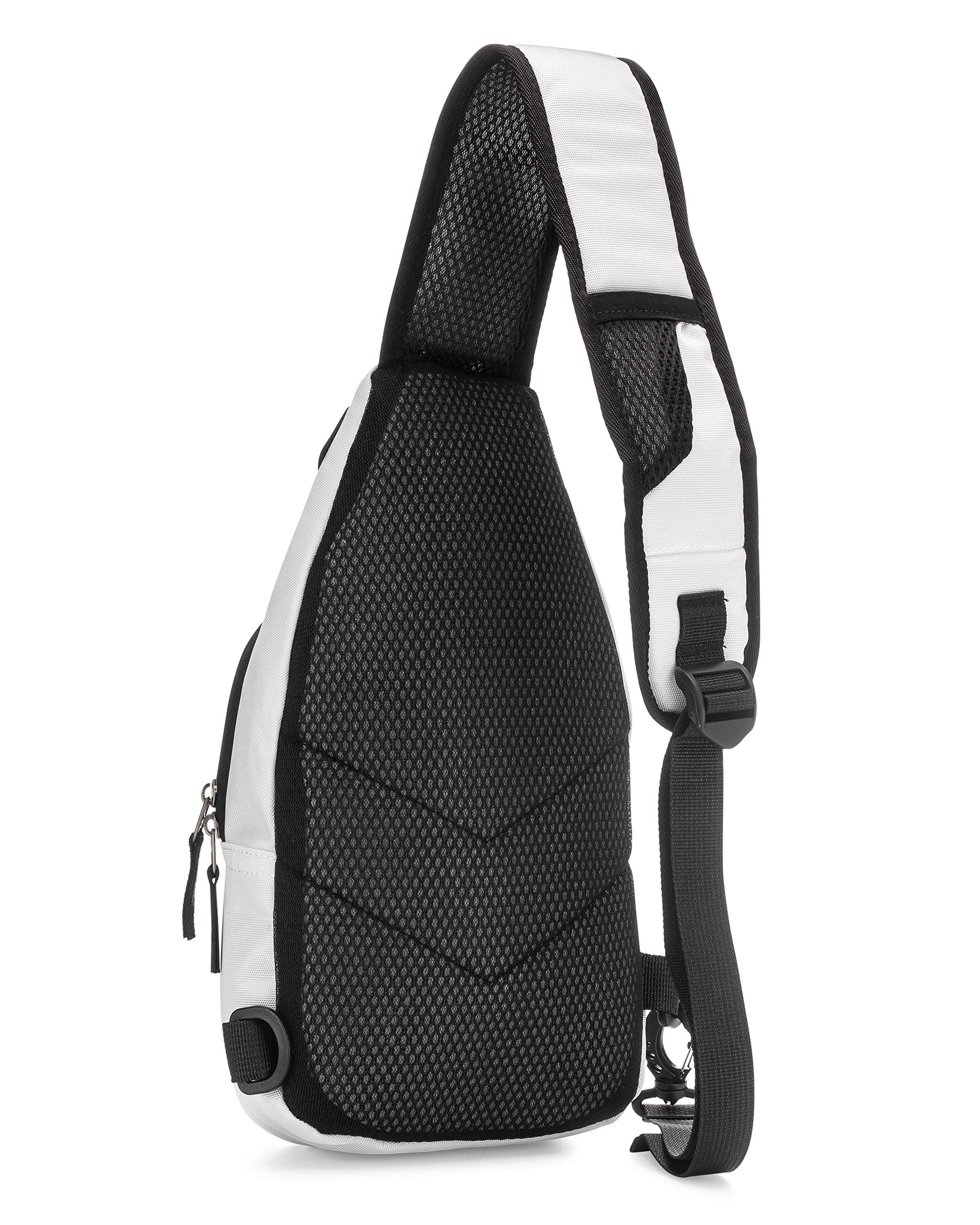 Savvy Outdoors Sling Backpack for Women - Small Crossbody Bags with One Strap Perfect for Hiking, Walking, Traveling - Small Outdoor Over The Shoulder Travel Accessories Perfect Women's Gift - White