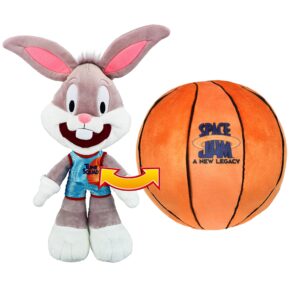 moose toys space jam: a new legacy - transforming plush - 12" bugs bunny into a soft plush basketball - exclusive, multicolor, (14591)