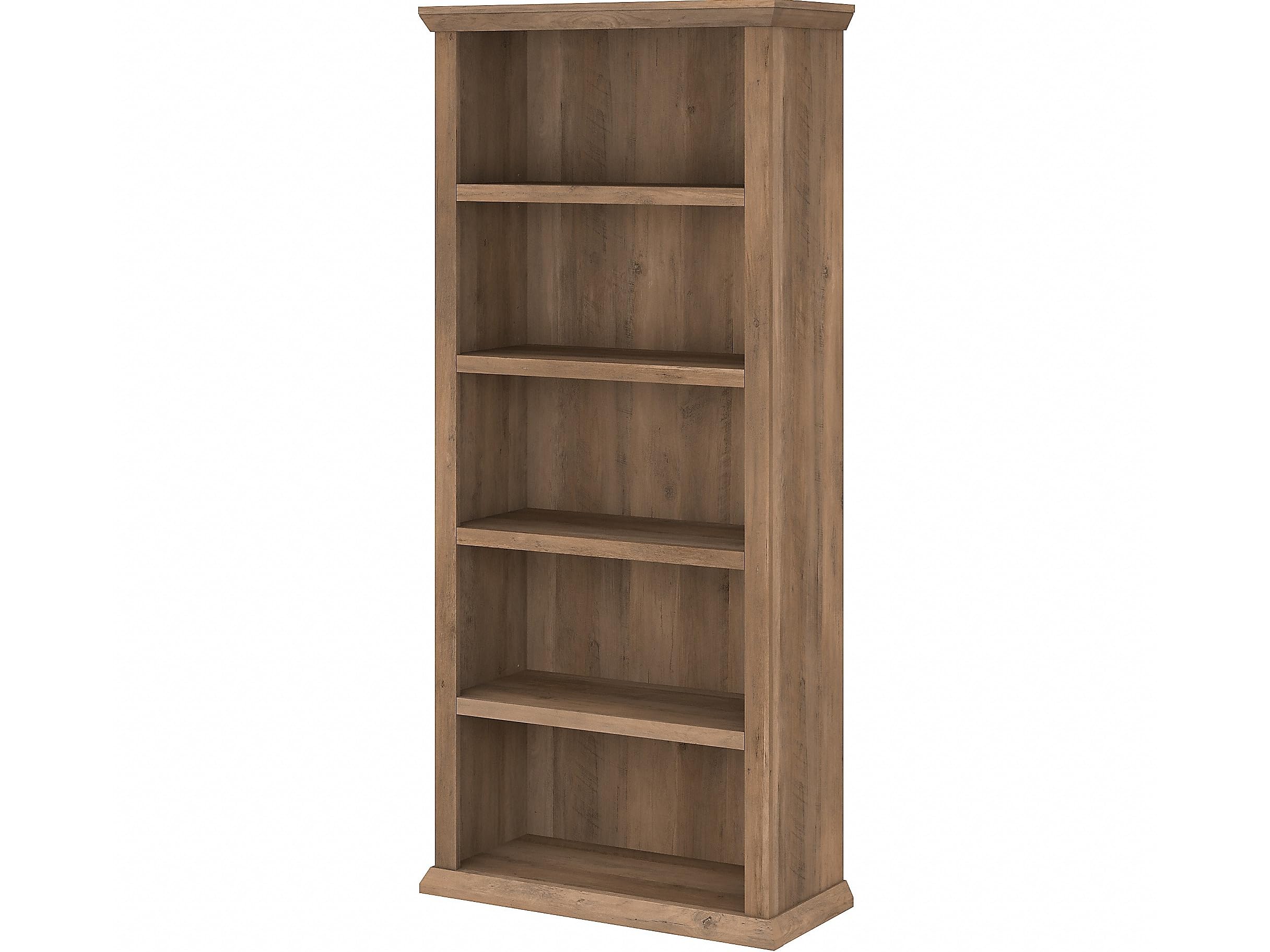 Bush Furniture Yorktown Tall 5 Shelf Bookcase, Reclaimed Pine