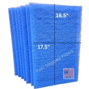 Fast-Shipped-Filters 7 Pack 20x20 Replacement Filter Pads Compatible with Dynamic Air Cleaner 20x20 Refill Blue