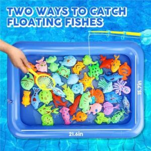 TOY Life 4-Player Magnetic Fishing Game for Kids 3-5, Kids Fishing Pole, Toddler Fishing Pole, Magnetic Fishing Toy, Toddler Bath Toys for Kids, Kids Fishing Rod, Summer Pool Water Fish Toys for Kids