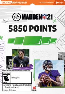 madden nfl 21 - mut 5850 points pack - origin pc [online game code]