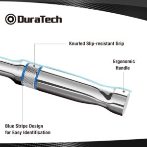 DURATECH 3-Piece Drive Ratchet, 1/4", 3/8", 1/2" 90-Tooth Quick-release Ratchet Wrench, Reversible, Chrome Alloy Made, Full Polished, Gifts for Men Gifts for Women Gifts for Dad