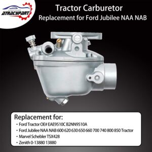 Carburetor Tractor Carb with Gasket and Bolts | for Ford Jubilee NAA NAB Tractor Marvel Schebler | Replace# EAE9510C, B2NN9510A, TSX428