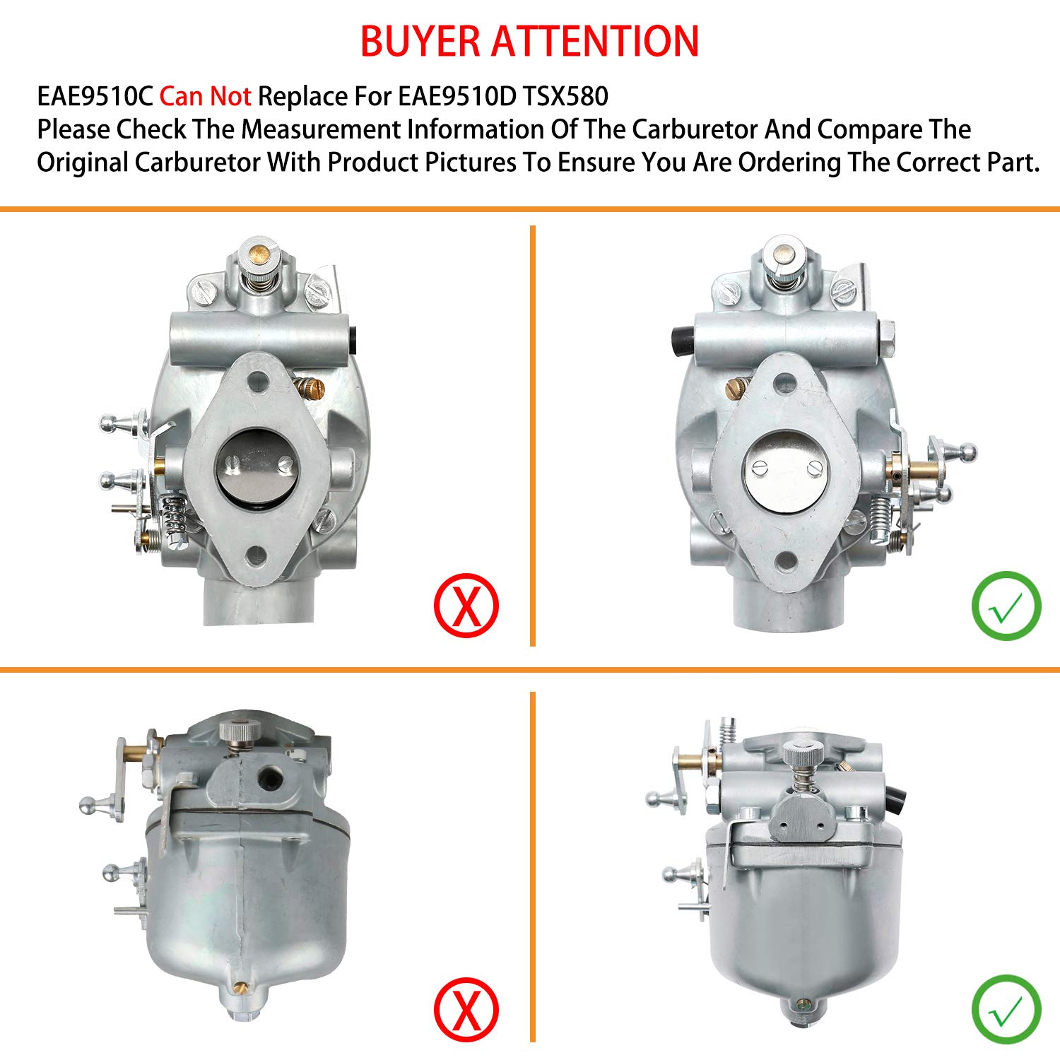 Carburetor Tractor Carb with Gasket and Bolts | for Ford Jubilee NAA NAB Tractor Marvel Schebler | Replace# EAE9510C, B2NN9510A, TSX428