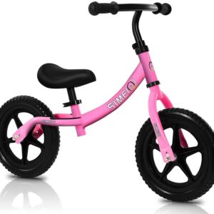 SIMEIQI 12" Balance Bike for Boys Girls 2 3 4 5 Years Old No Pedal Walking Balance Training Sports Bicycle for Kids Toddlers…