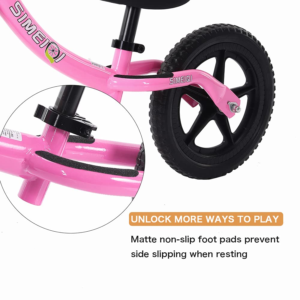 SIMEIQI 12" Balance Bike for Boys Girls 2 3 4 5 Years Old No Pedal Walking Balance Training Sports Bicycle for Kids Toddlers…