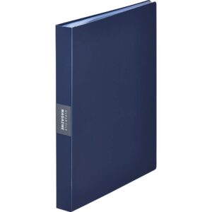 king jim 196ryw nei clear file magazine, 60 pockets, navy