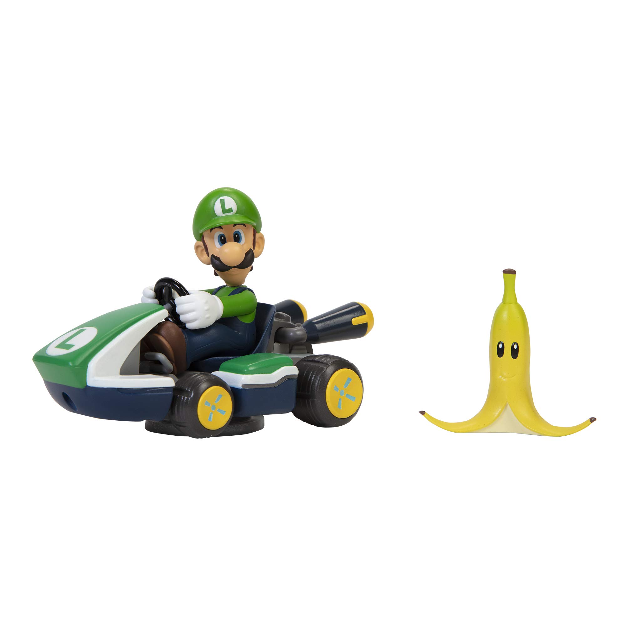 Super Mario Spin Out 2.5" Mariokart - Luigi Racer Vehicle