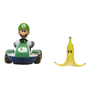 Super Mario Spin Out 2.5" Mariokart - Luigi Racer Vehicle