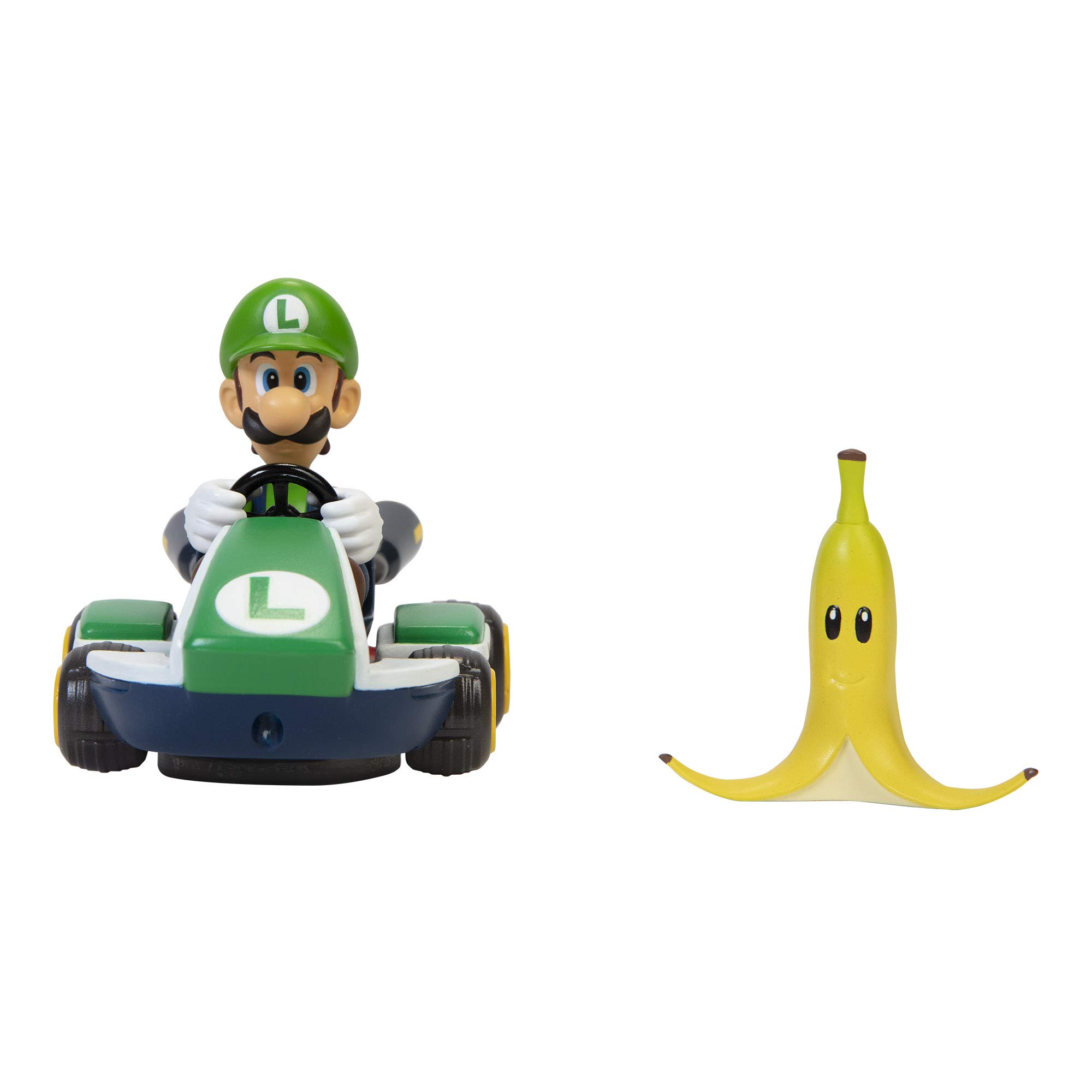 Super Mario Spin Out 2.5" Mariokart - Luigi Racer Vehicle