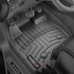 WeatherTech Custom Fit FloorLiners for Ford Explorer, Explorer ST, Explorer Hybrid - 1st Row (4415751), Black