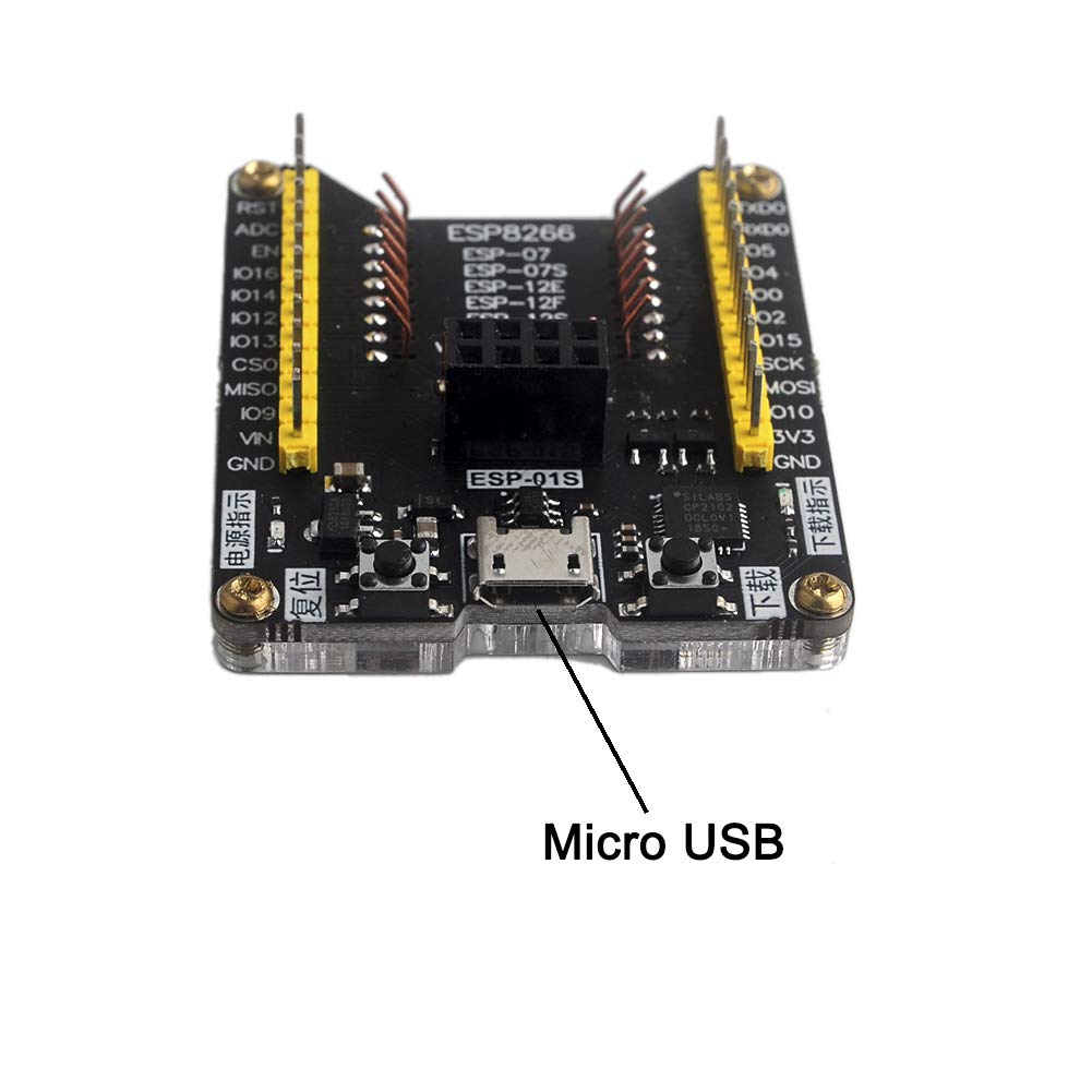 ESP8266 Firmware Burner,Flash Code Downloader Tools,Code Download Programming Test Board,ESP8266 Development Board,Compatible with ESP-01S ESP-07 ESP-07S ESP-12E ESP-12F,for Wireless WiFi Module