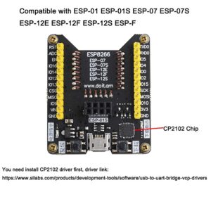 ESP8266 Firmware Burner,Flash Code Downloader Tools,Code Download Programming Test Board,ESP8266 Development Board,Compatible with ESP-01S ESP-07 ESP-07S ESP-12E ESP-12F,for Wireless WiFi Module