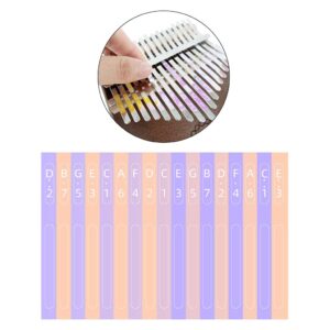 F Fityle Kalimba 17 Key Note Sticker Kalimba thumb piano note sticker for beginner learner musical gift. - Stripe