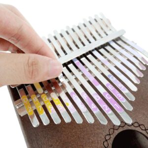 F Fityle Kalimba 17 Key Note Sticker Kalimba thumb piano note sticker for beginner learner musical gift. - Stripe