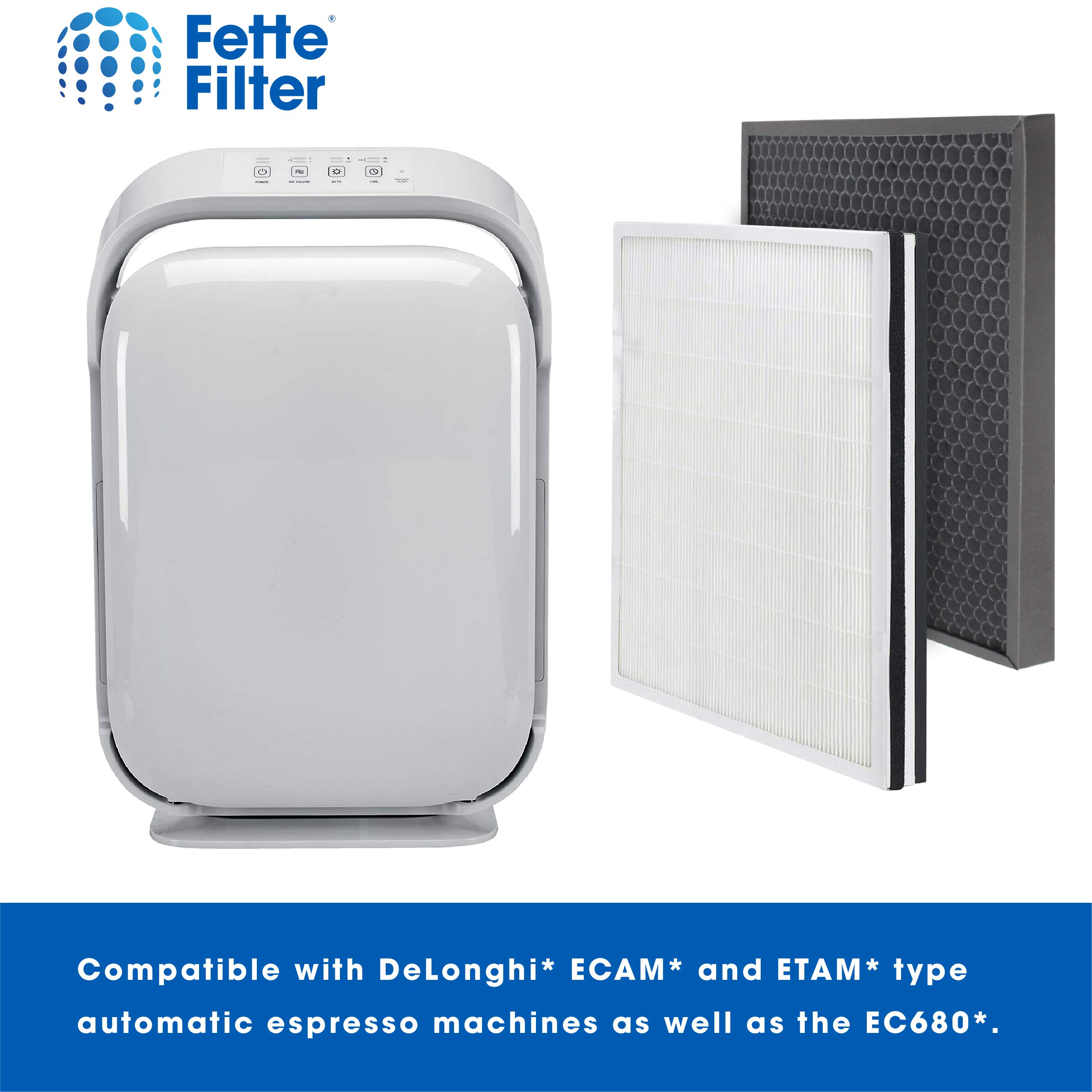 Fette Filter - FLT9200 True Hepa H13 Air Purifier Filter H and Carbon Combo Pack Compatible with FLT9200 for AC9200 AC9200WCA Air Purifier 1 True HEPA & 1 Carbon Filter Included.