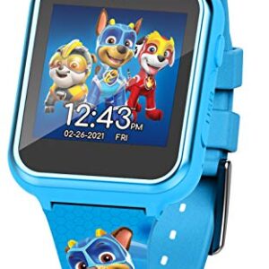 Accutime Kids Nickelodeon Paw Patrol Blue Educational Learning Touchscreen Smart Watch Toy for Toddlers, Boys, Girls - Selfie Cam, Games, Alarm, Calculator, Pedometer (Model: PAW4316AZ)