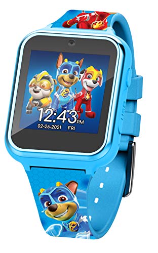 Accutime Kids Nickelodeon Paw Patrol Blue Educational Learning Touchscreen Smart Watch Toy for Toddlers, Boys, Girls - Selfie Cam, Games, Alarm, Calculator, Pedometer (Model: PAW4316AZ)