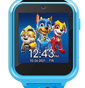 Accutime Kids Nickelodeon Paw Patrol Blue Educational Learning Touchscreen Smart Watch Toy for Toddlers, Boys, Girls - Selfie Cam, Games, Alarm, Calculator, Pedometer (Model: PAW4316AZ)