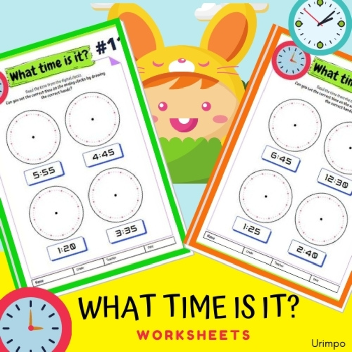 What time is it? Telling time printables