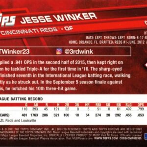 2017 Topps Chrome Baseball #74 Jesse Winker Rookie Card