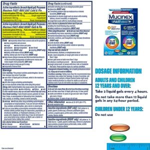 Mucinex Fast-Max Max Strength, Day Cold & Flu & Night Cold & Flu Liquid Gels (Pack Of 3), 72 Count (Packaging May Vary)