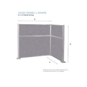 Versare Hush Panel Cubicle Kit | Workstation Partition Walls | Sound Dampening Cubicle Walls | Partitions for Desks