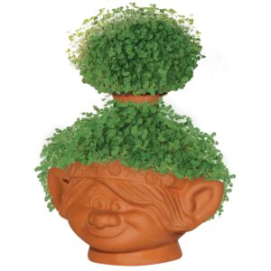 Chia Pet Trolls, Poppy World Tour with Seed Pack, Decorative Pottery Planter, Easy to Do and Fun to Grow, Novelty Gift, Perfect for Any Occasion, Terra Cotta