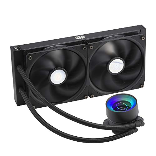 Cooler Master MasterLiquid ML280 Mirror ARGB CPU Liquid Cooler - 3rd Gen. Pump AIO Water Cooling System, 2 x 140mm SickleFlow V2 Fans, Enhanced 280mm Radiator - AMD & Intel Socket Compatible