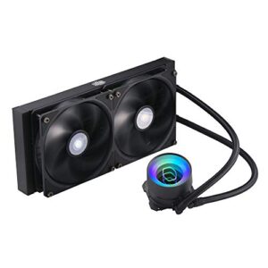 Cooler Master MasterLiquid ML280 Mirror ARGB CPU Liquid Cooler - 3rd Gen. Pump AIO Water Cooling System, 2 x 140mm SickleFlow V2 Fans, Enhanced 280mm Radiator - AMD & Intel Socket Compatible