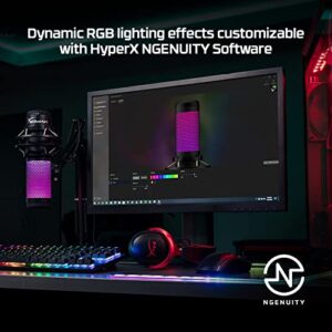 HyperX QuadCast S RGB USB Condenser Microphone with Shock Mount for Gaming, Streaming, Podcasts