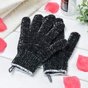 4 Pairs 8 Pcs Exfoliating Gloves for Shower - Premium Bath Gloves - Body Scrubber Gloves for Shower, Spa, Massage, Body Scrubs, Remove Dead Skin, Deep Cleaning