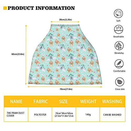 TOADDMOS Sunflower with Bee Car Seat Cover for Babies,Nursing Cover,Soft Breathable Infant Carseat Canopy,Shopping Cart/High Chair/Stroller Covers(You are My Sunshine)