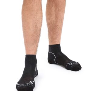 Icebreaker Merino Men's Hike+ Light Mini Sock, Jet Heather, Large